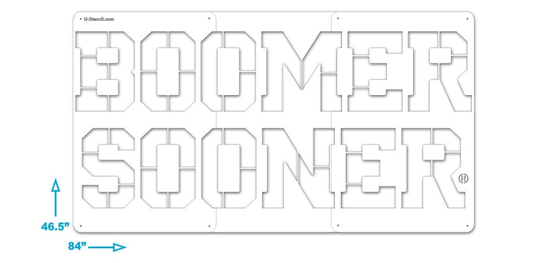 University of Oklahoma "boomer Sooner" – Lawn Stencil Only - Etsy