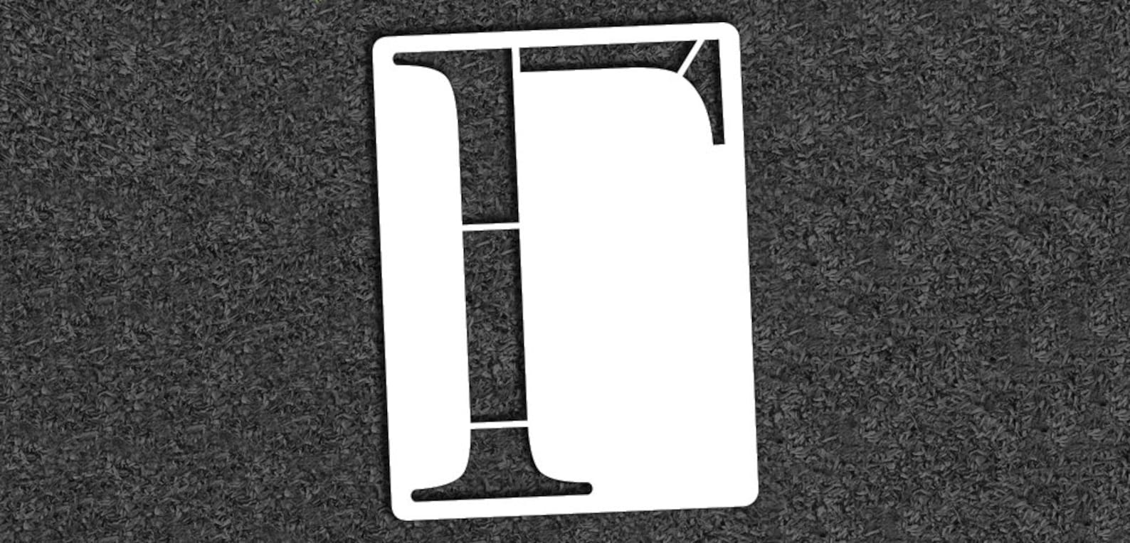 Greek Alphabet GAMMA MINI STENCIL | Etsy