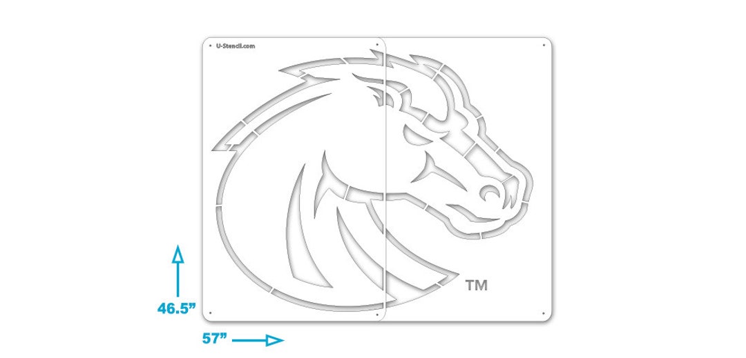 Officially Licensed Boise State Bronco – Lawn Stencil Only - Etsy