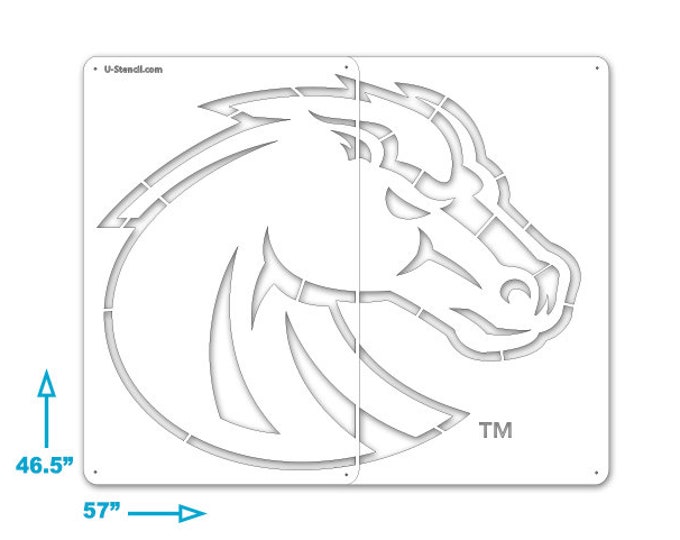 Officially Licensed Boise State Bronco – Lawn Stencil Only - Etsy
