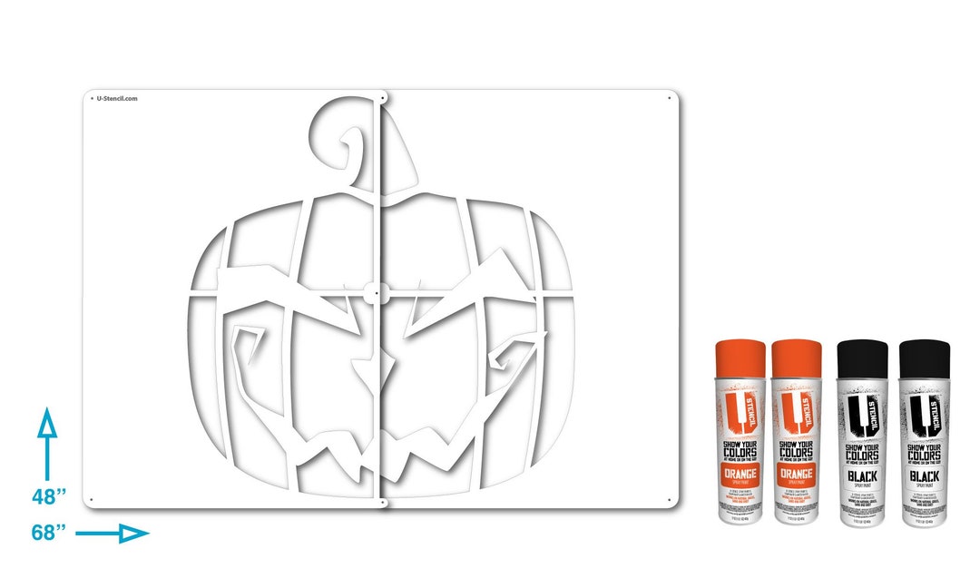 HALLOWEEN Pumpkin Stencil Kit - Jack-o-lantern Stencil - Etsy