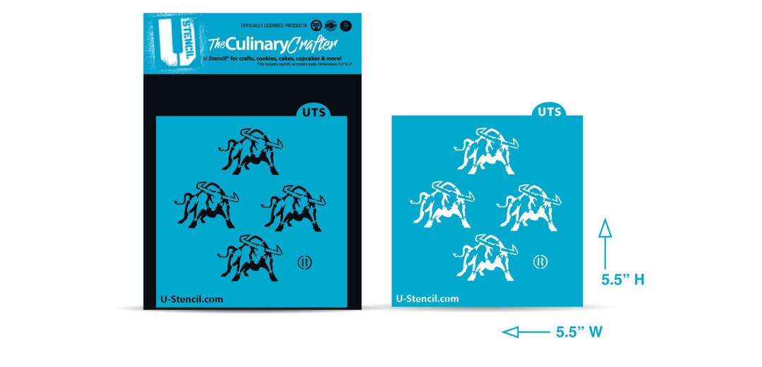Officially Licensed Utah State Bull Pattern Culinary Crafter Stencil - Etsy