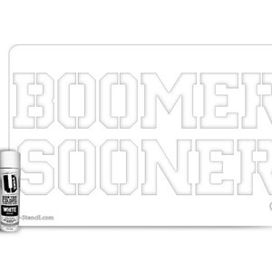 Oklahoma “BOOMER SOONER” – Tailgater Stencil Includes Paint OUOOS-301 ...