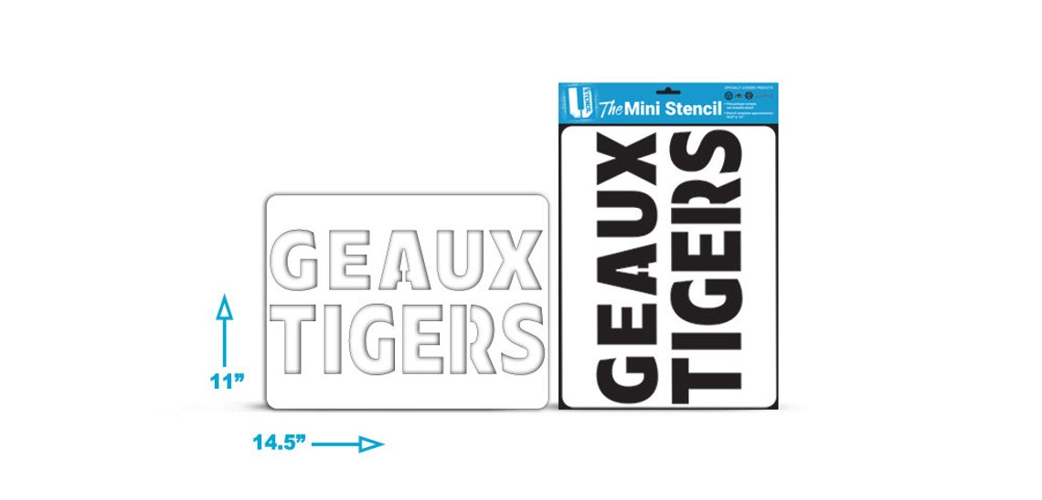 LSU GEAUX TIGERS Mini Stencil | Etsy