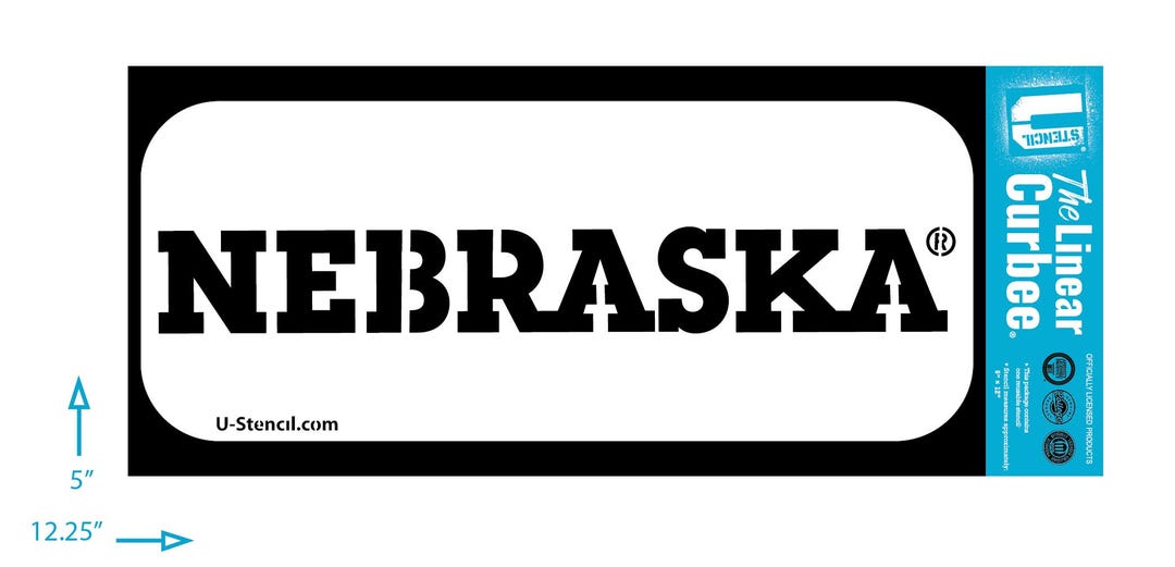 Nebraska Linear Curbee Stencil - Etsy