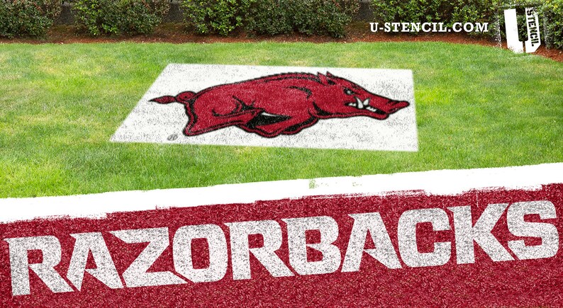 Arkansas razorbacks Lawn Stencil Including Paint - Etsy