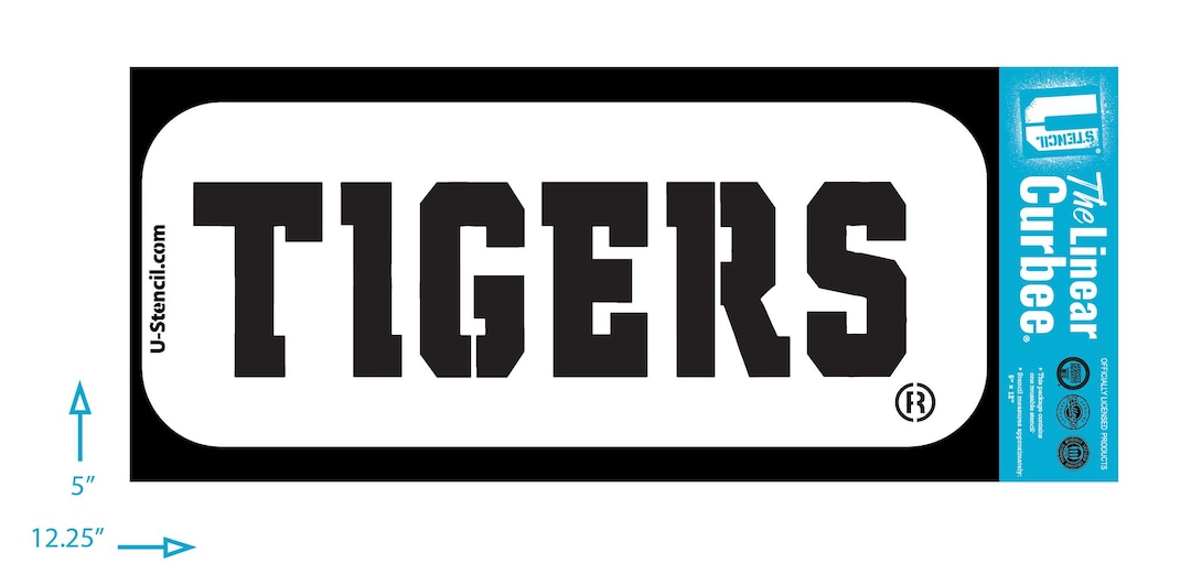 Clemson Tigers Linear Curbee Stencil - Etsy
