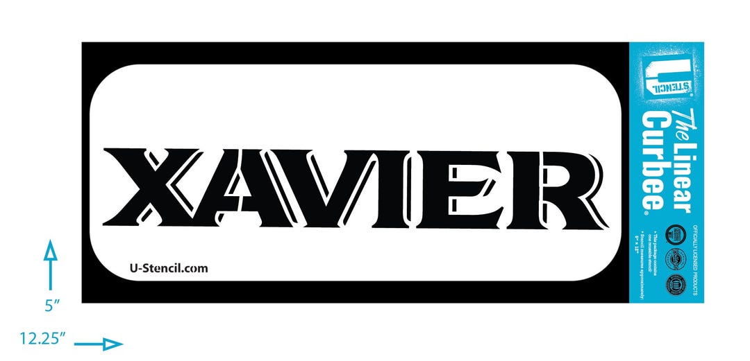 Xavier Linear Curbee Stencil - Etsy