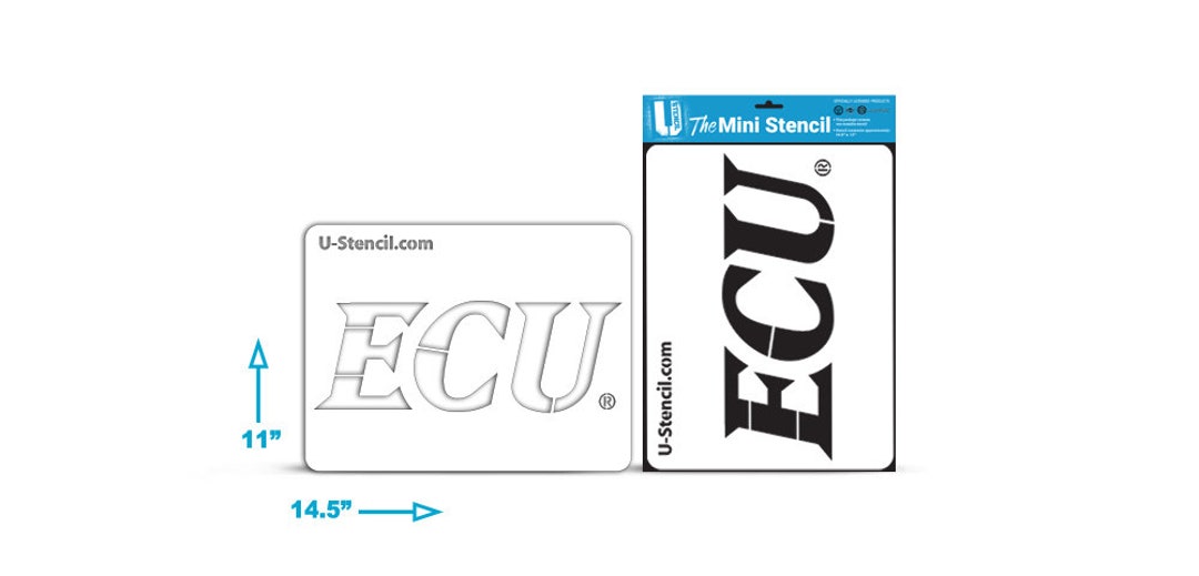 EAST CAROLINA “ECU” – Mini Stencil - Etsy