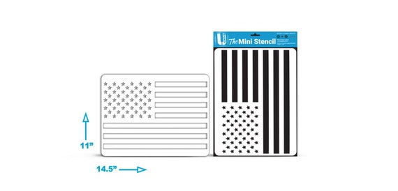 American Flag Mini Stencil - Etsy