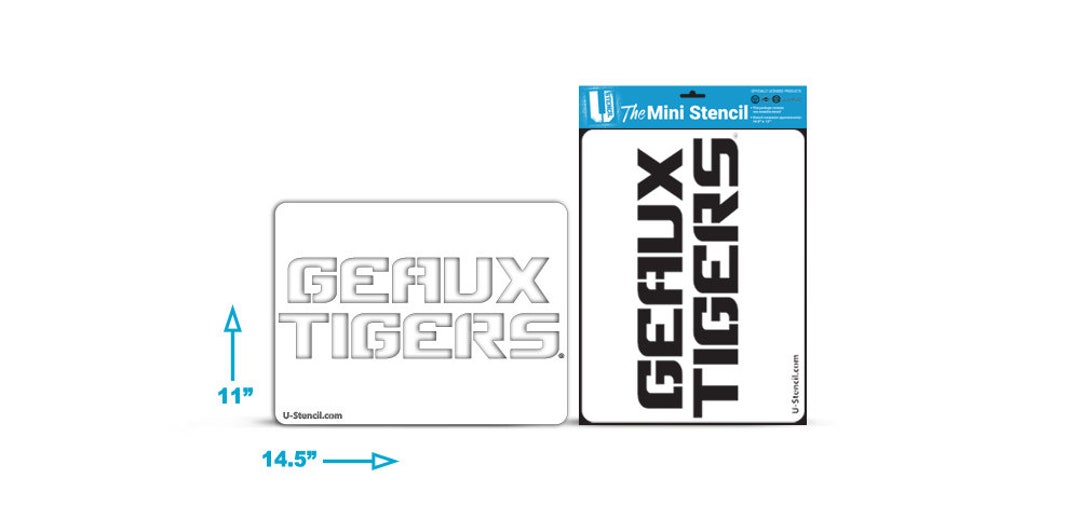 LSU "geaux Tigers" – Mini Stencil - Etsy