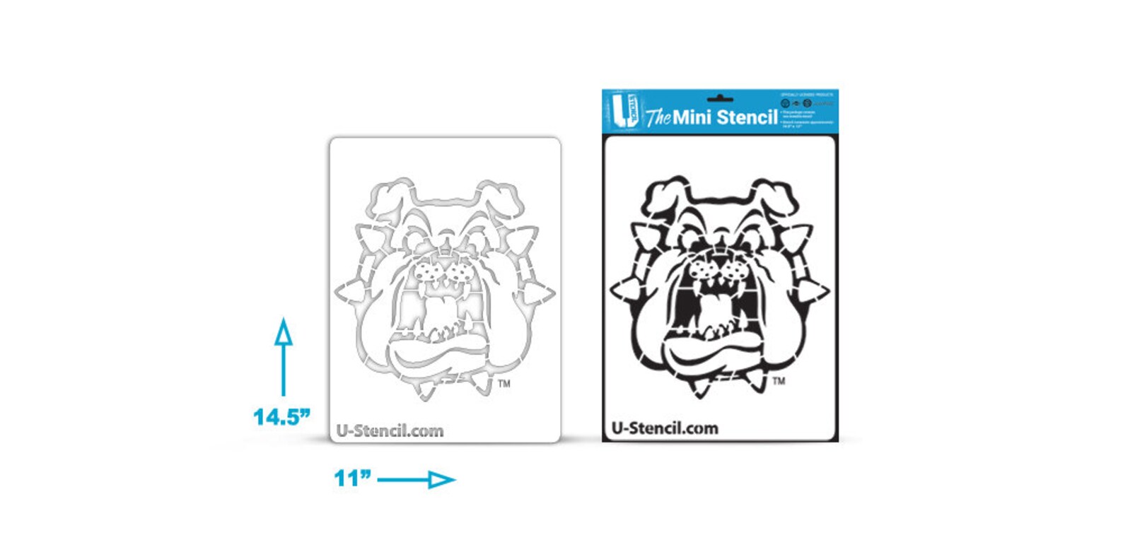 FRESNO STATE Bulldog Face Mini Stencil - Etsy