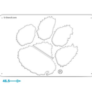 CLEMSON PAW – Tailgater Stencil Only - Etsy