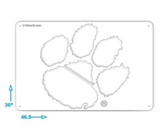 Clemson Paw Stencil | Etsy