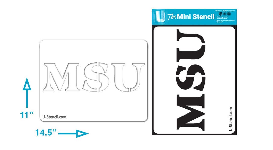 Missouri State MSU Mini Stencil - Etsy