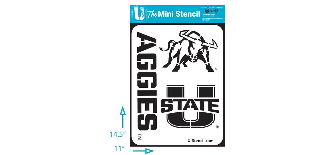 Utah State 3 in 1 Mini Stencil - Etsy