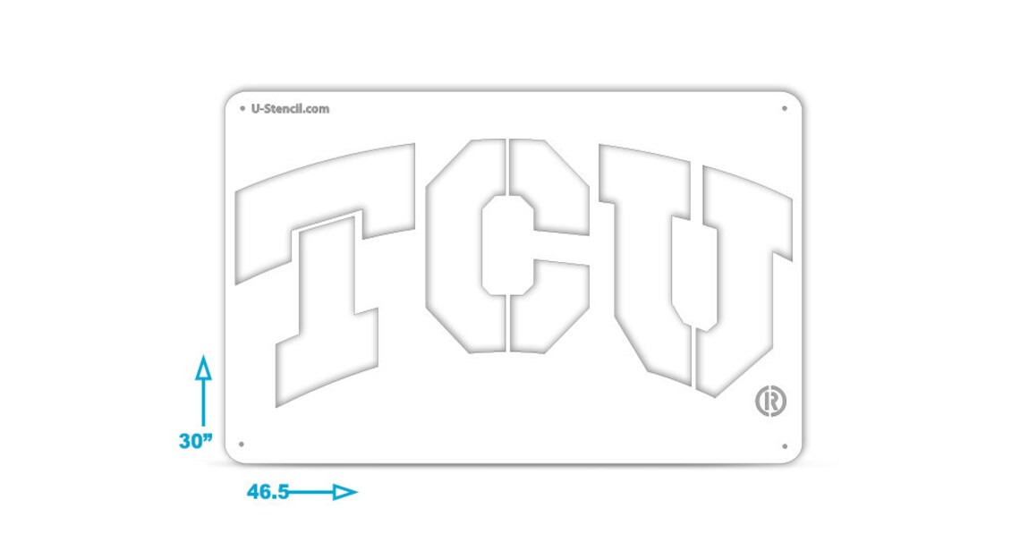 TCU Tailgater Stencil Only - Etsy