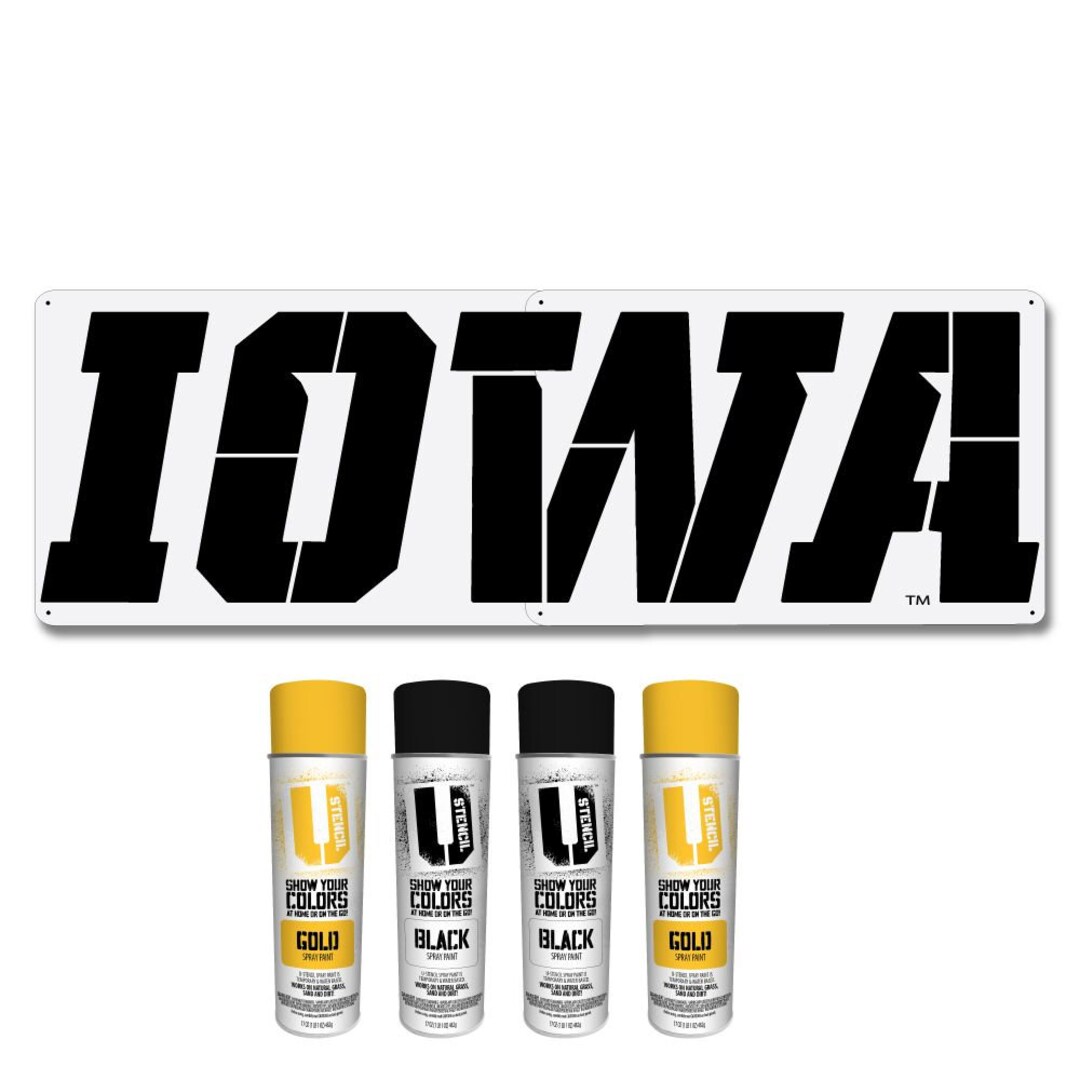 IOWA Lettering – Lawn Stencil Including Paint - Etsy