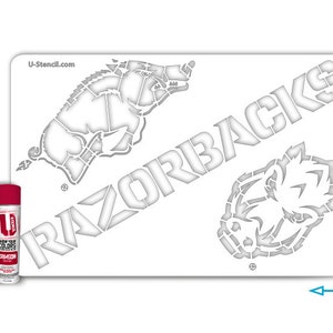 ARKANSAS “RAZORBACKS” – Tailgater Stencil Kit - Etsy