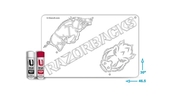 ARKANSAS RAZORBACKS Tailgater Stencil Kit | Etsy