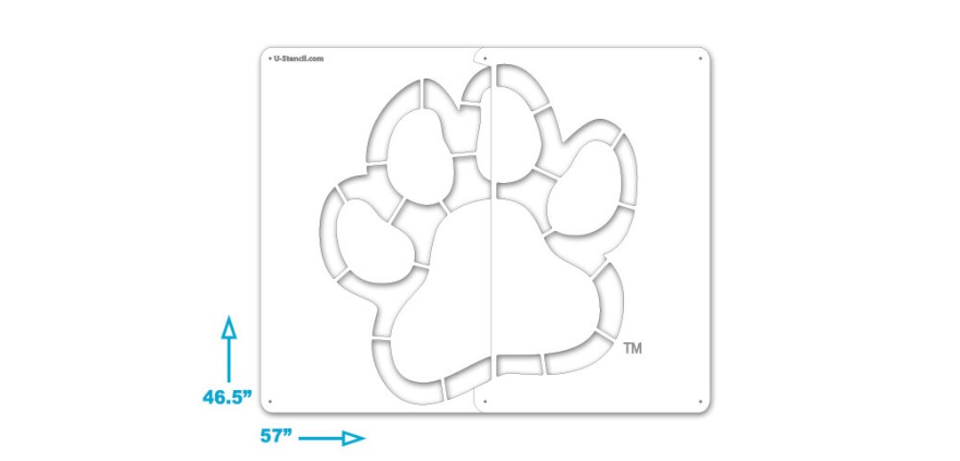 Fresno State Paw – Lawn Stencil Only - Etsy