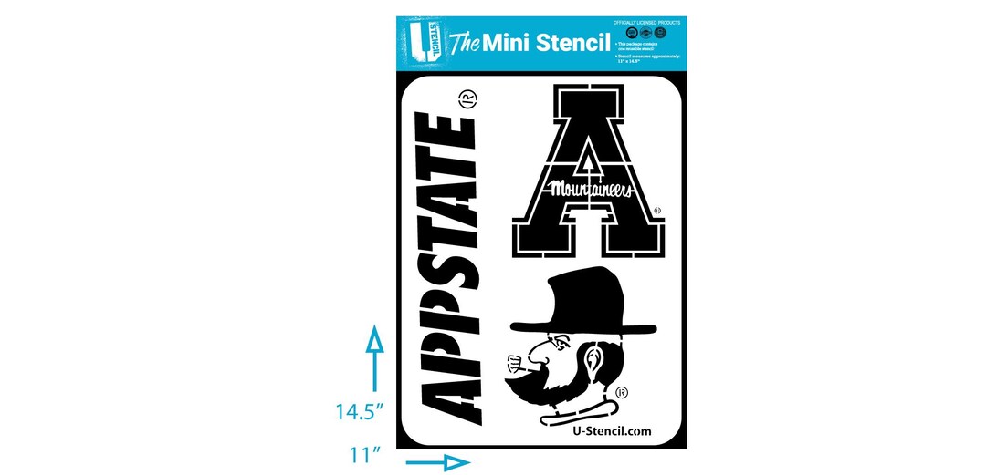 Appalachian State 3 in 1 Mini Stencil - Etsy