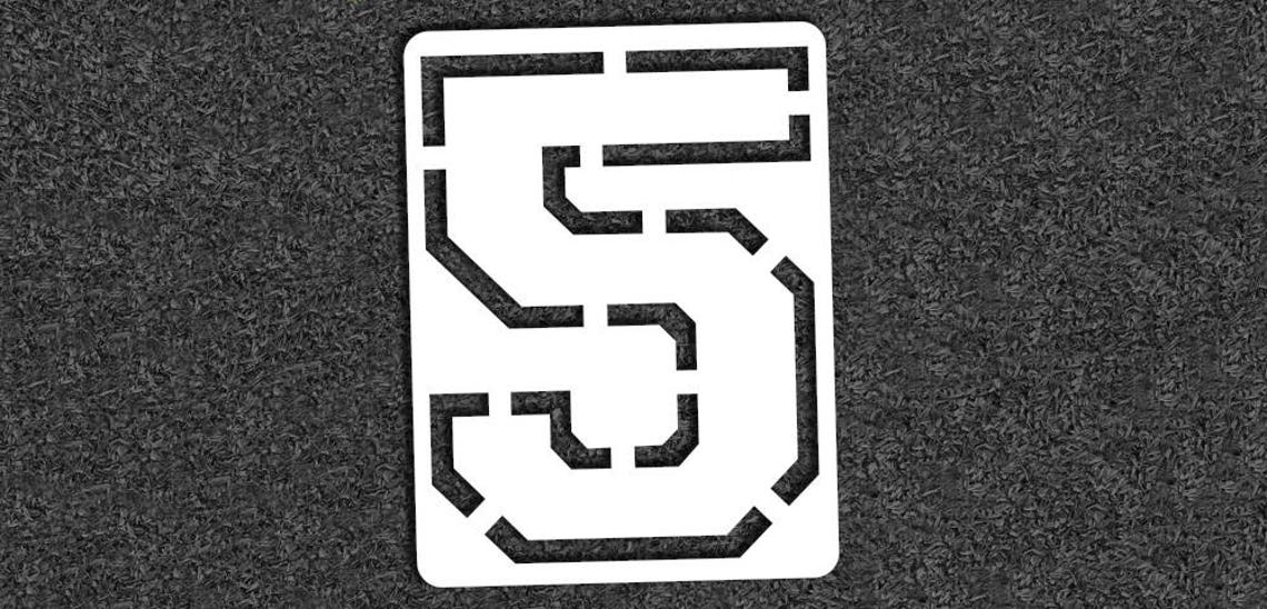 NUMBER 5 MINI STENCIL - Etsy