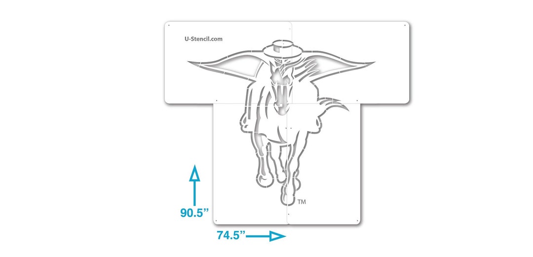 Texas Tech Masked Rider Original Stencil Only - Etsy