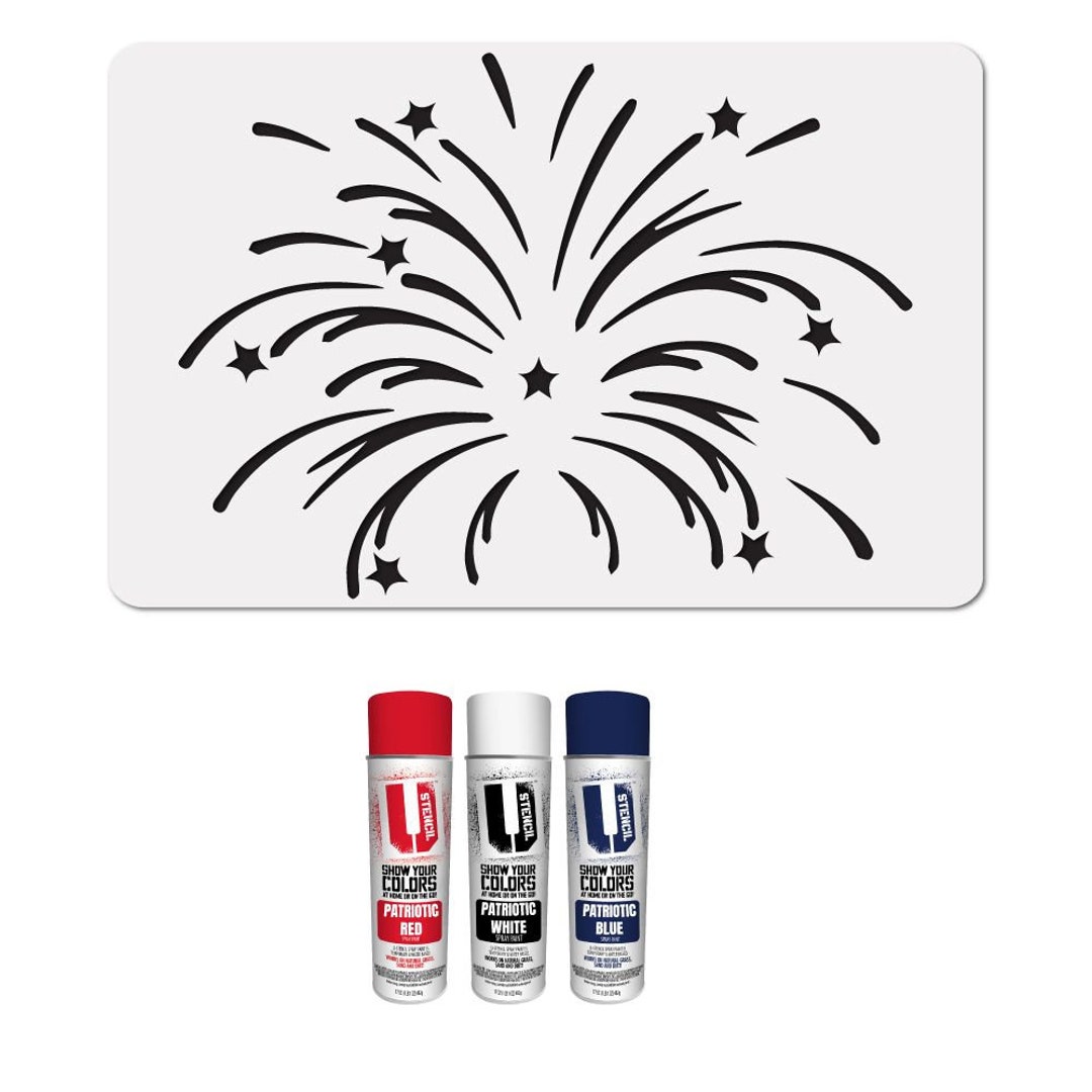 4th of July Firework- Stencil Kit - Etsy