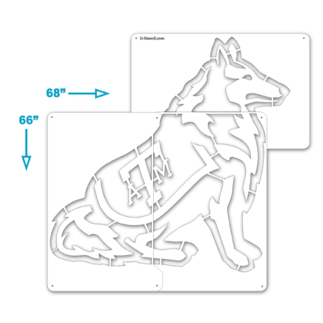 Texas A&M Reveille Original Stencil Only - Etsy
