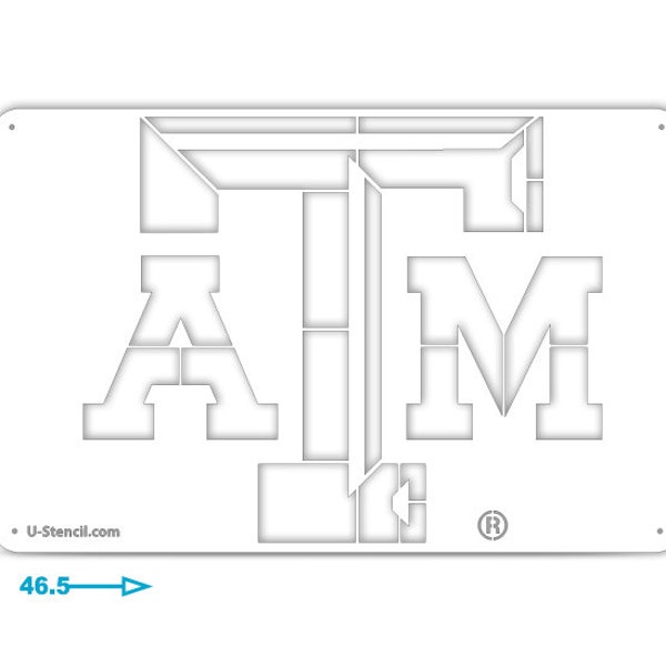 Texas A&m Stencil - Etsy