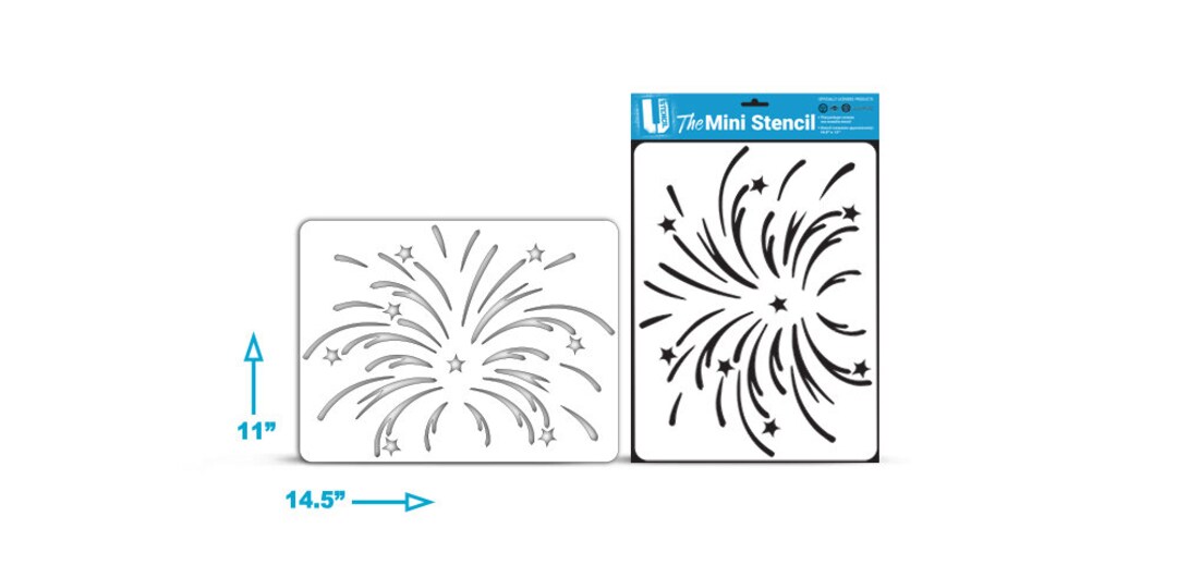 Independence Day Firecracker Burst – Mini Stencil - Etsy