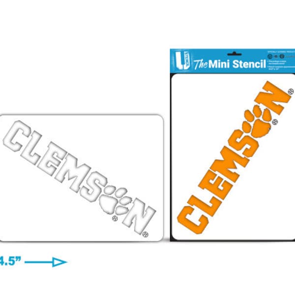 Clemson Tiger Paw Stencil - Etsy