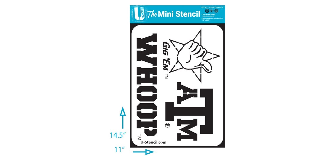 Texas A&M 3 in 1 Mini Stencil - Etsy