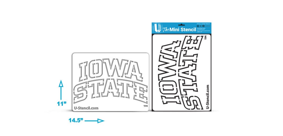 IOWA STATE - Mini Stencil - Etsy