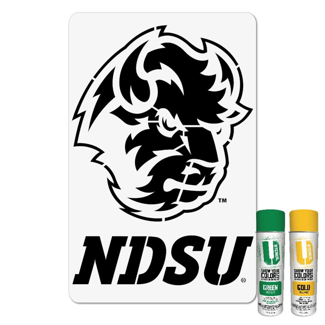 North Dakota State NDSU/ Bison Tailgater Stencil - Etsy