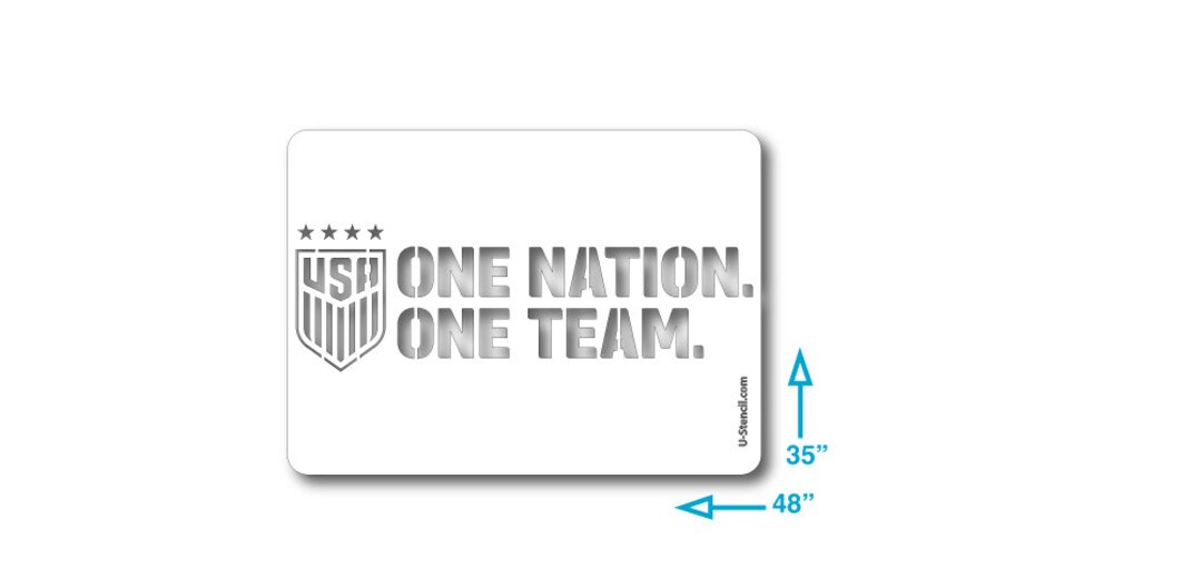 USA Soccer Crest One Nation One Team – Tailgater Stencil Only - Etsy