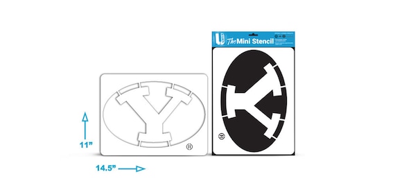 BYU Y MINI STENCIL | Etsy