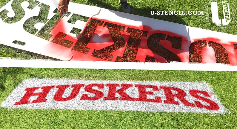 Nebraska huskers Lawn Stencil Including Paint - Etsy
