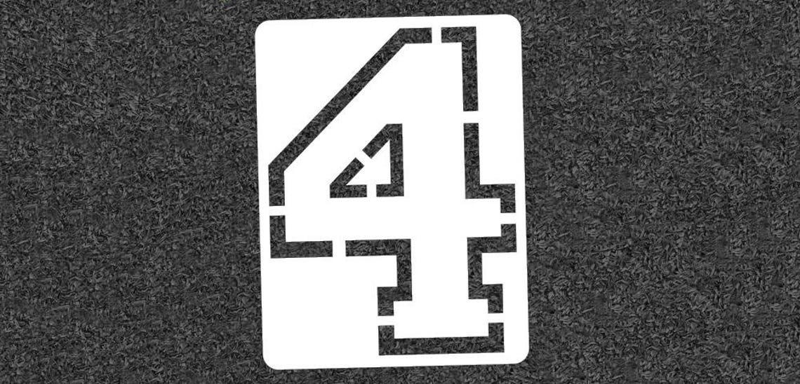 NUMBER 4 MINI STENCIL - Etsy