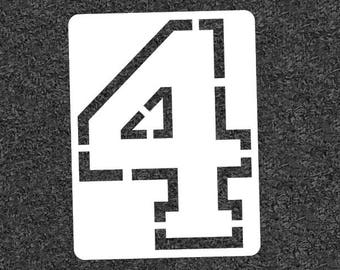 Number 4 Stencil | Etsy