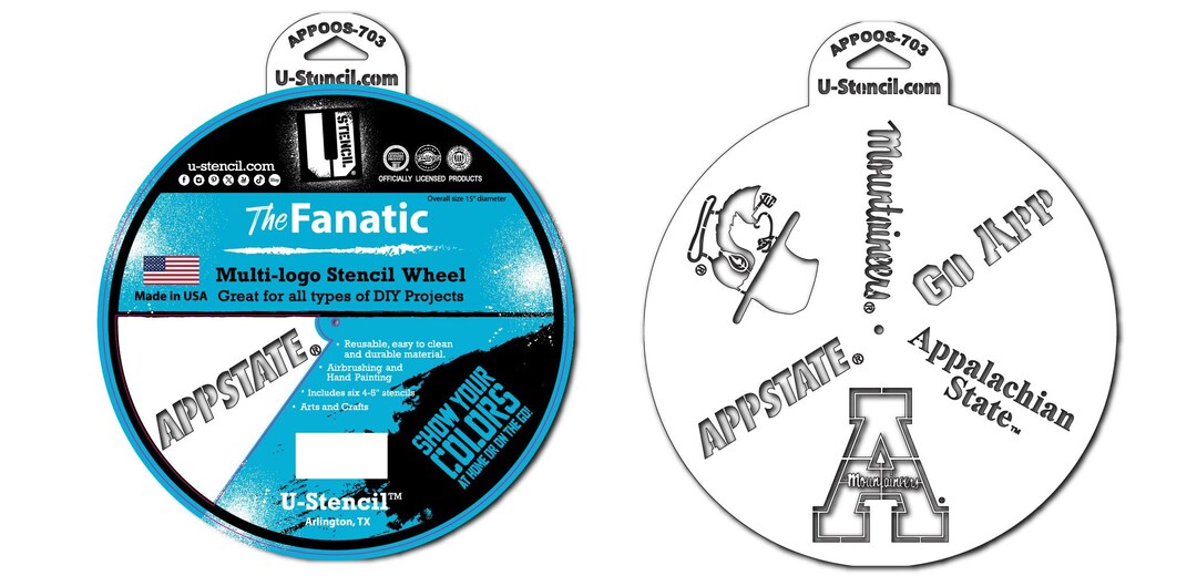 Appalachian State Large Stencil Wheel - Etsy