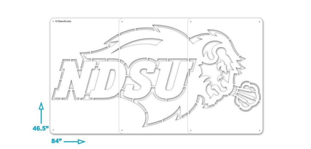 North Dakota Bison Stencil Only - Etsy