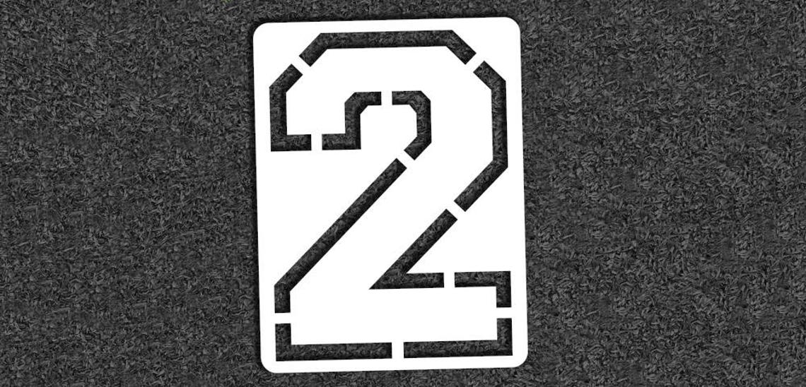 NUMBER 2 MINI STENCIL - Etsy