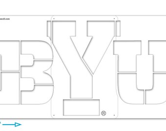 Byu Stencil - Etsy