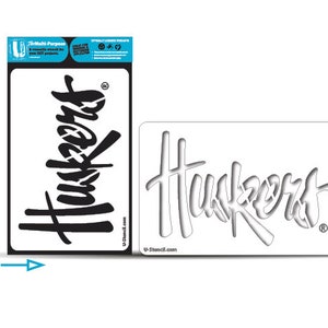 Nebraska “HUSKERS” Script – Multipurpose Stencil - Etsy