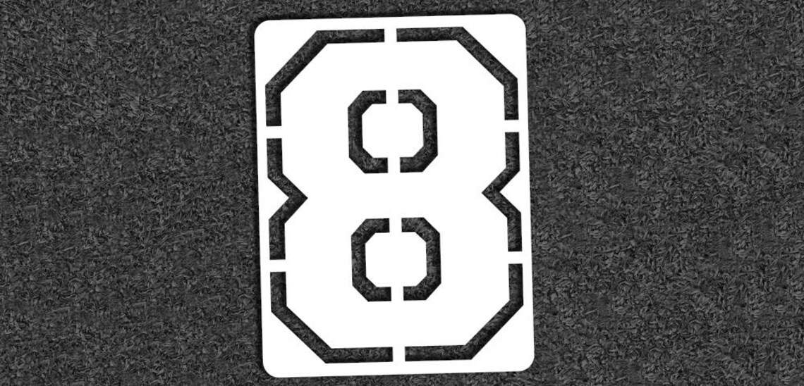 NUMBER 8 MINI STENCIL - Etsy