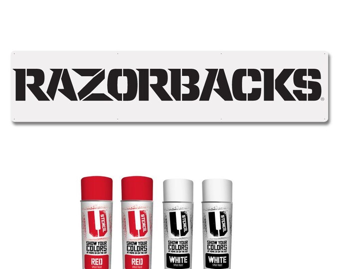 Arkansas “razorbacks” – Lawn Stencil Including Paint - Etsy