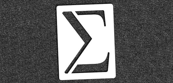 Greek Alphabet SIGMA MINI STENCIL | Etsy