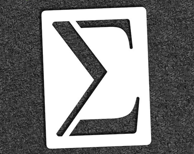 Greek Alphabet – SIGMA – MINI STENCIL - Etsy